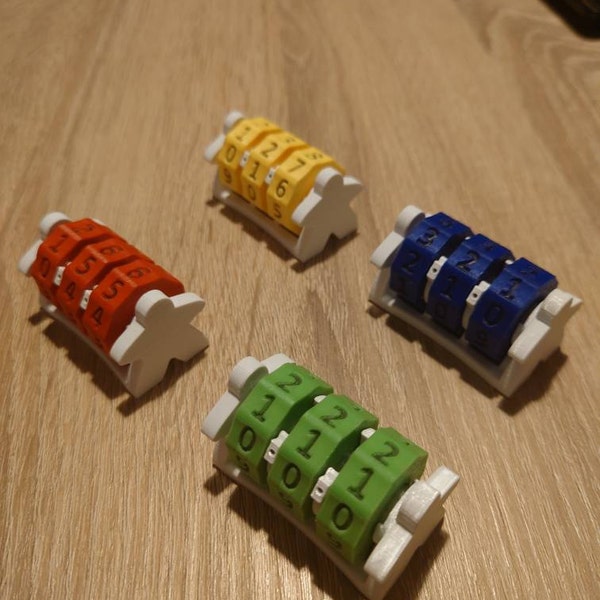 Compact Point Counter - 3 Wheels - for Board Games, Role Playing Games ...
