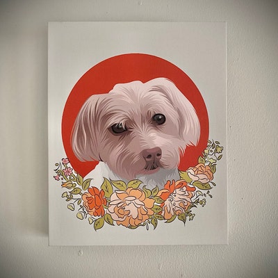 Throne Pet Custom Portrait From Photo Got Lover Gift Gift for - Etsy