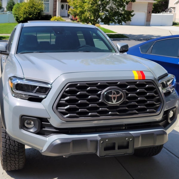 Many Colors & Sizes - Retro Racing Stripes Rainbow Vinyl Die Cut Decal ...