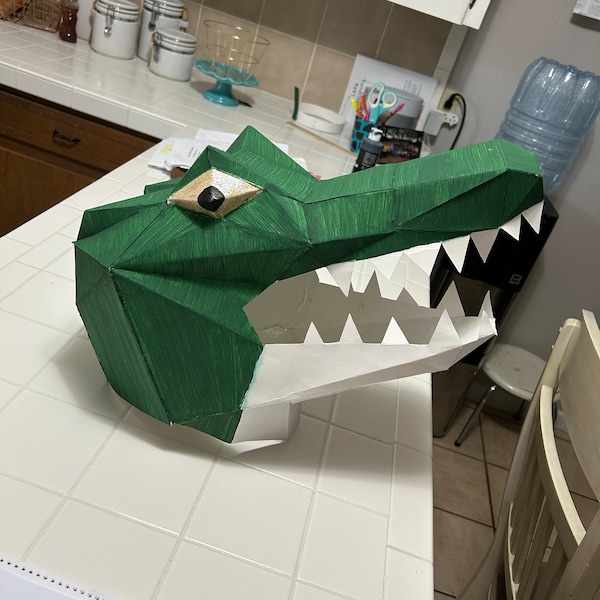DIY Alligator Mask, Crocodile Mask Template, Paper Craft, Printable ...