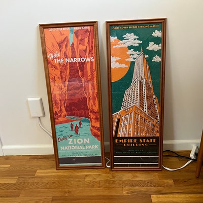 Retro US Forest Service Matchbook Poster 36 X 12 Fire Watch Tower ...