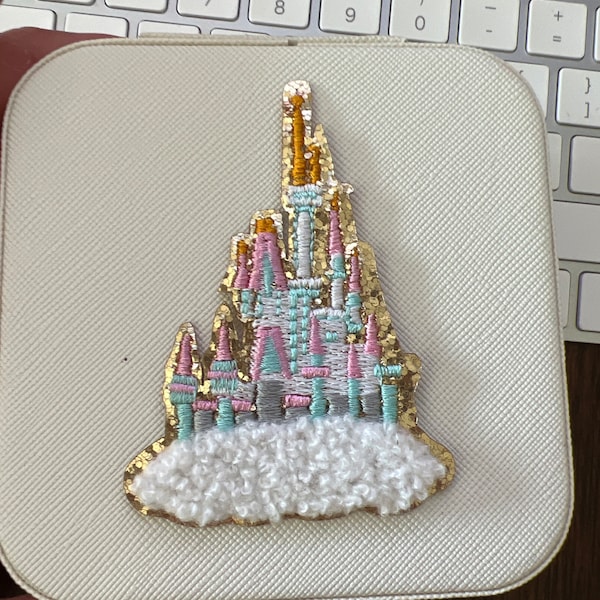 NEW! Iron on Disney Embroidered Castle Patch- Disney Castle With ...