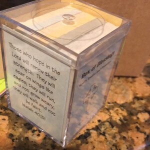 Bible Verse Box of Blessings Cards Scripture Gift Masculine Neutral ...