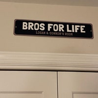 Bros for Life Sign, Custom Boy Brothers Name Bedroom Sign, Personalized ...