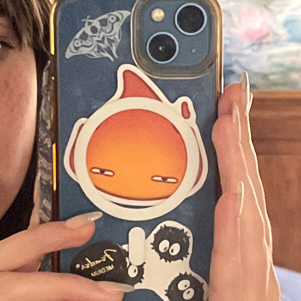 Cute Fire Demon Sticker Inspired by Calcifer Howls Moving Castle ...