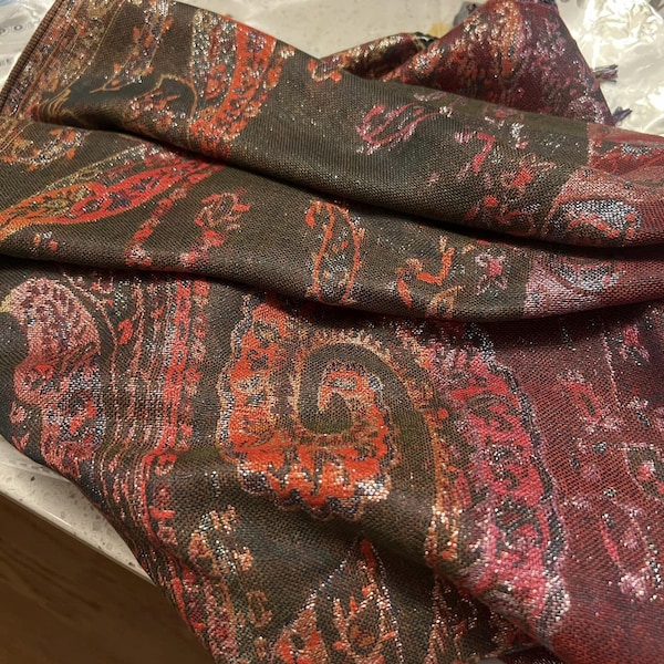 Pashmina Scarves Women Hair Wraps Reversible Wedding Bridal Shawls ...