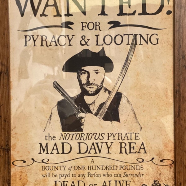 Custom Replica Pirate Wanted Poster With Your Image, Golden Age of ...