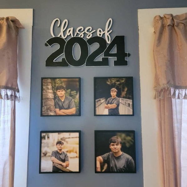 Class of 2024 Sign, Graduation Sign, Senior Pictures Sign, DIY Birch ...