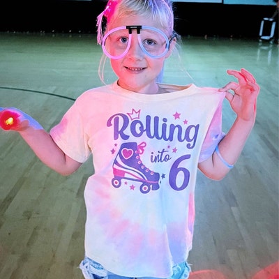 Roller Skate Birthday Shirt Roller Rink Party Rolling Into - Etsy