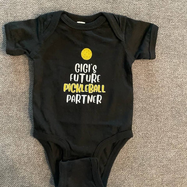 Customizable Pickleball Baby Bodysuit Future Pickleball Partner Baby ...