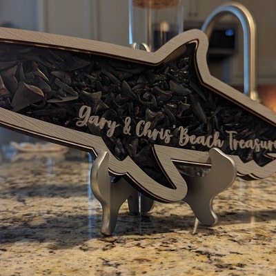 Shark Teeth MEGALODON Shadow Box for Shark Teeth, Small Shells, Fossils ...