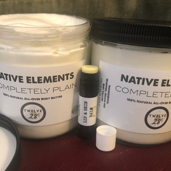 16 Oz. PLAIN Grass-fed Tallow Lotion- Unscented Grass-fed Beef Tallow ...