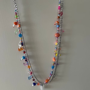 Trippy Dreams Drop Chain, Chain and Bead Belt, Festival Fashion - Etsy