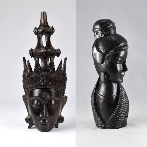 Large Vintage African Folk Crafts Natural Woven Traditional Mali Hat ...