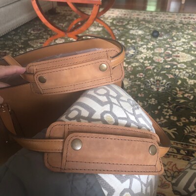 Upholstered Genuine Cow Leather Shoulder Pads for Bag, Camera or Guitar ...