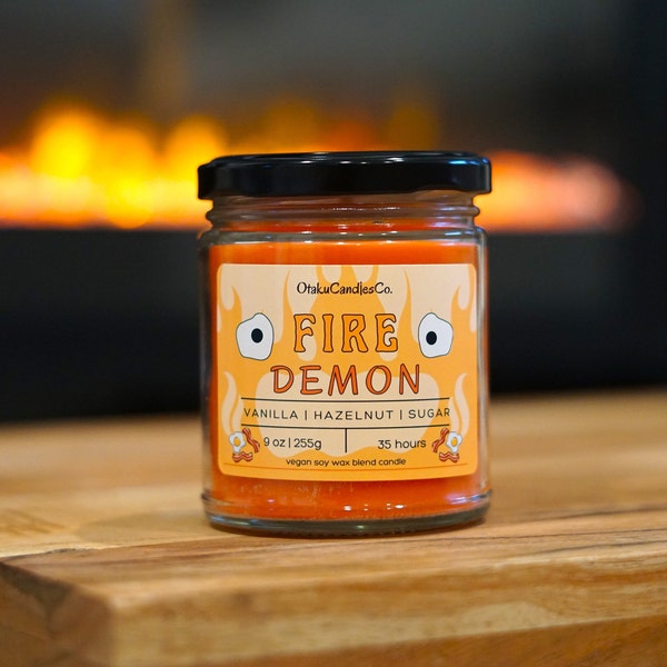 Fire Demon Candle | Howl's Castle Anime Candle | Vanilla Hazelnut 9 Oz ...