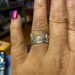 Custom City Ring Cityscape Ring Travel Ring Skyline Ring - Etsy