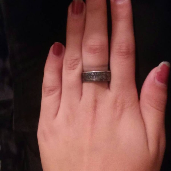 Wisconsin State Quarter Coin Ring - Etsy
