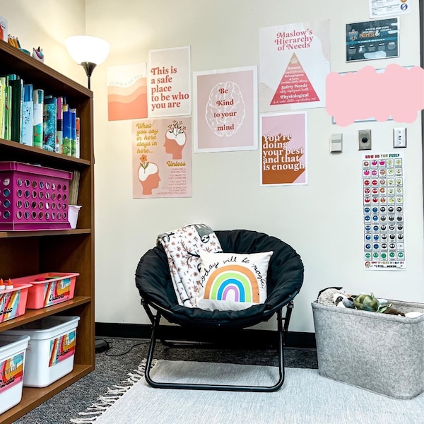 Set of 6 Mental Health Prints | Therapist Office Wall Decor | What You ...