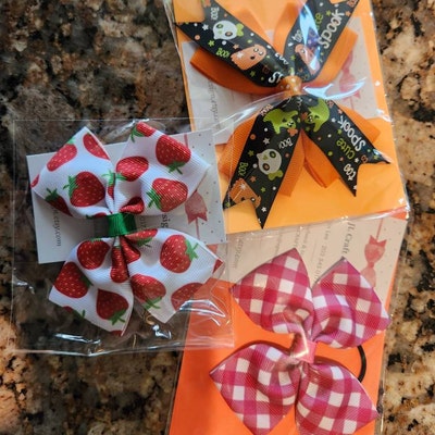 Light Pink Gingham Hair Bow, Light Pink Hair Bow, Pink Bow, Pink ...