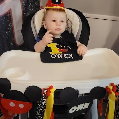 Mickey Mouse Bib, Custom Mickey Mouse Bib, Mickey 1st Birthday Bib ...