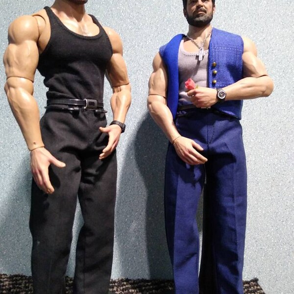 1/ 6th Scale Grey Tank Top Vest Fits 12 Inch Figures E.g. Hot Toys TTM ...