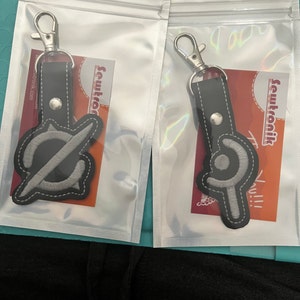 FFXIV Embroidered Job Icon Logo Soul Stone Keychain Fob Reaper - Etsy