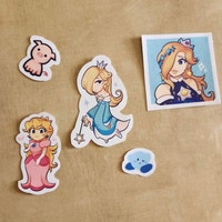 Nintendo Princesses - Keychain/sticker/button Charms - Etsy