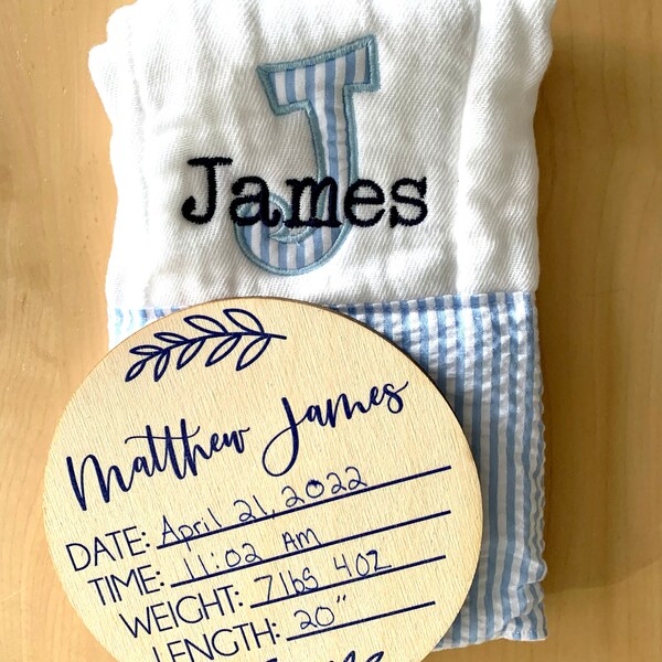 Hospital Welcome Sign Baby Announcement Plaque Newborn Name Sign Baby ...