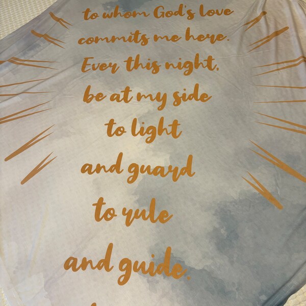 Magnificat Fiat Mihi Catholic Sherpa or Minky Fleece Prayer Blanket ...