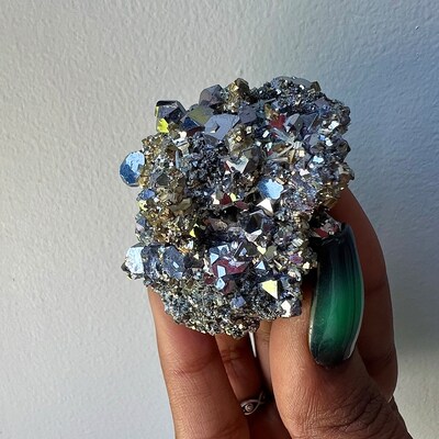 INCREDIBLE Double Sided Golden Pyrite With Chlorite,crystal,mineral ...