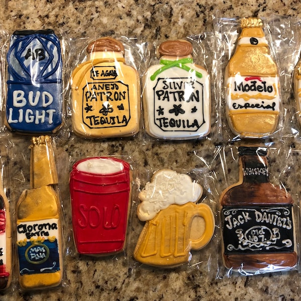 Alcohol Themed Cookie Favors - Etsy