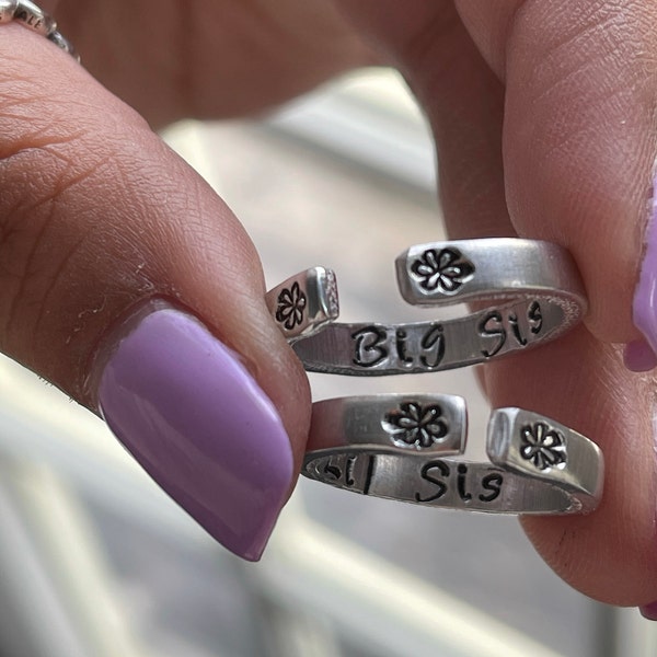 Sister Rings, Big Lil Sister Ring, Best Friend Jewelry, Best Friend ...