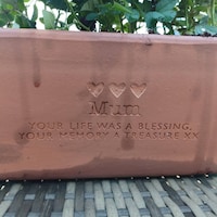 Custom Engraved Message Terracotta Window Pot, Personalised Gift ...