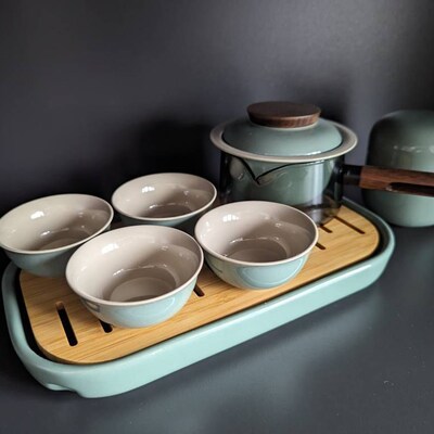 Camping Mug vintage Travel Tea Set for One/two 1 Teapot, 1 or 2 Cups, 1 ...