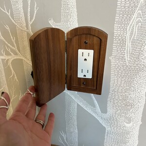 Blank Cover B23 Cherry Wood, Hidden Outlet Cover, Phone Jack Over ...