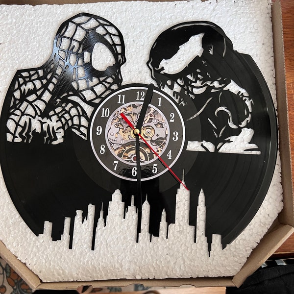 Spider Man Venom Vinyl Record Wall Clock, Housewarming Gifts for Son ...