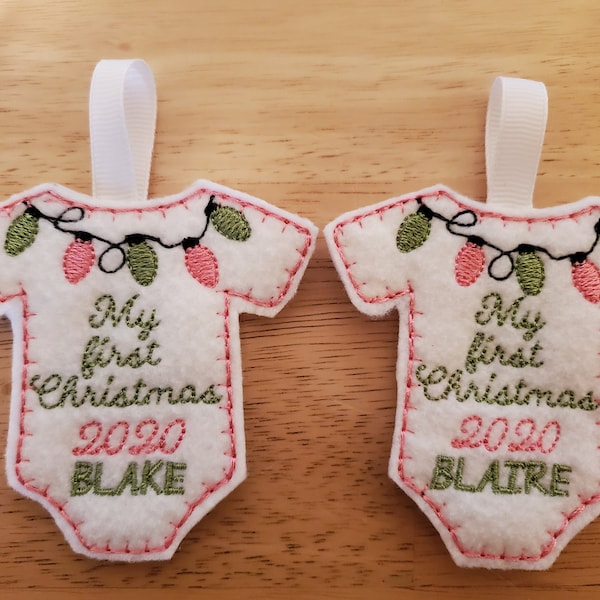 Machine Embroidery Design - My First Christmas Decoration (4x4) Machine ...