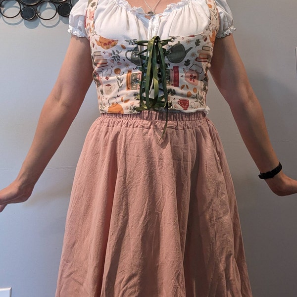 Mystic Moths | Reversible Cottagecore Corset Bodice | Witchy Moth Moon ...