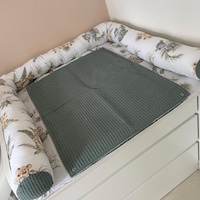 Pink Changing Mat in Fabric, Changing Pad With Accessory Baskets, Baby ...