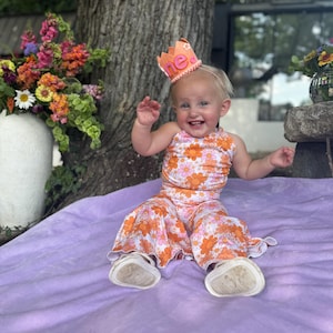Two Groovy Birthday Outfit, Toddler Crop Top,groovy Girl Outfit, Floral ...