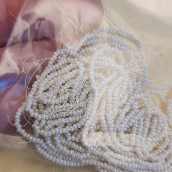 Antique Micro Seed Beads - 19/0 Tiny Opaque Squash Blossom Orange ...