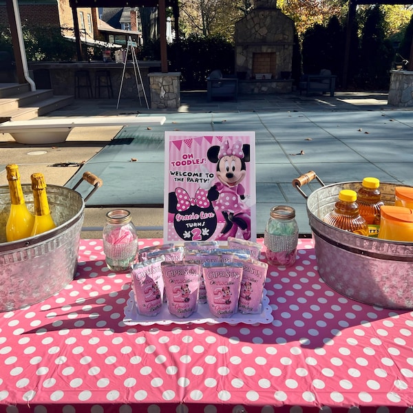 Minnie Mouse Pink Welcome Sign, Minnie Mouse Pink Welcome Board, Minnie ...