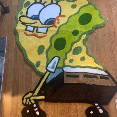 Frog Tufted Rug, Handmade Tufted Rug, Handmade Nursery Frog Rug, Home ...