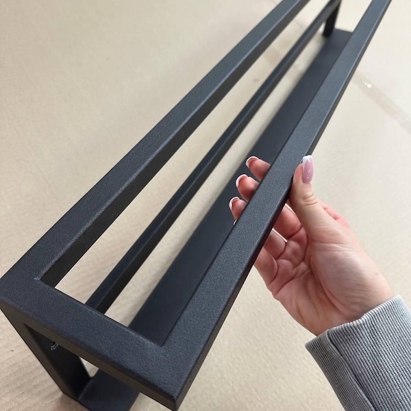 Modern Black Metal Shoe Rack, Entryway Organizer for Shoes and ...