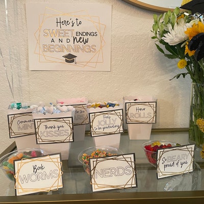 Graduation Candy Buffet Labels, Digital Candy Bar Grad Party Graduation ...