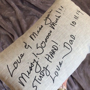 HANDWRITING Memory Custom Handwriting PILLOW - Etsy