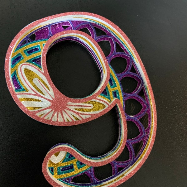 3D Number Mandala SVG Bundle | Layered Number Mandala SVG | Paper ...