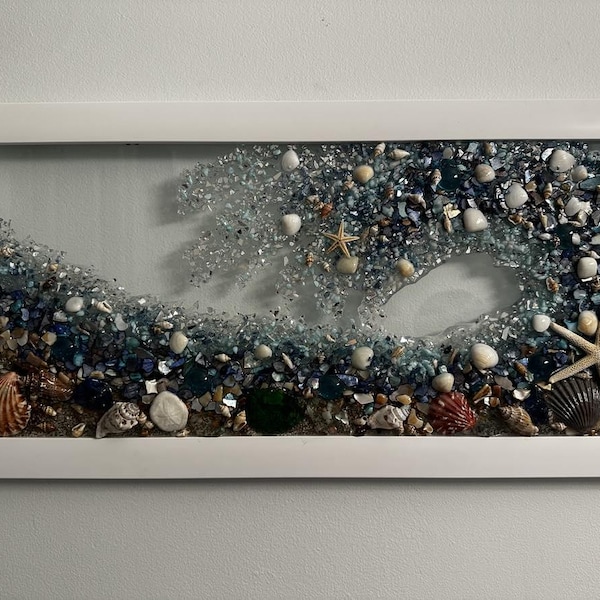 Seafoam Green Seashell Window Art/pastel Wall Art/seashell Wall Art ...