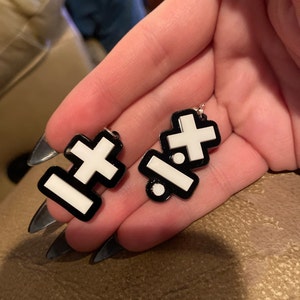 Math Symbol Earrings // Math Teacher Gift // Geeky // - Etsy